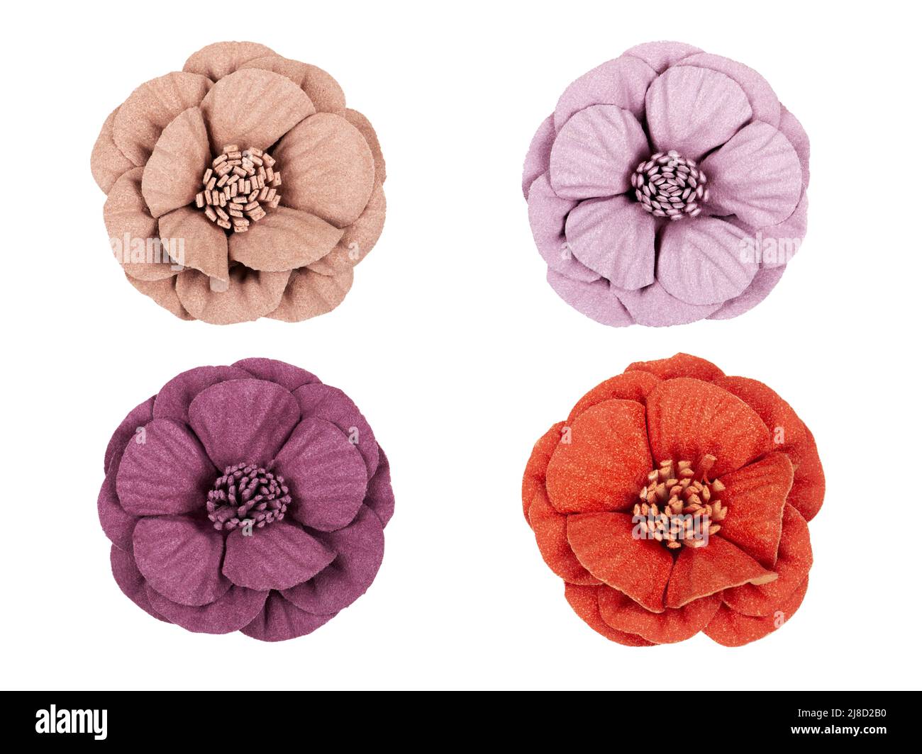 Flowers on fabric Cut Out Stock Images & Pictures - Alamy