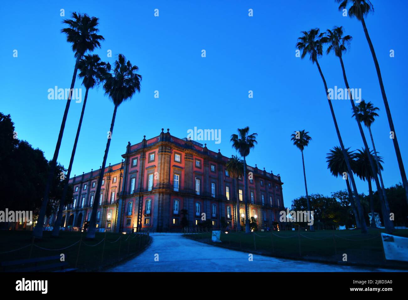 The Capodimonte museum surrounded by a public park in Naples, Italy ...