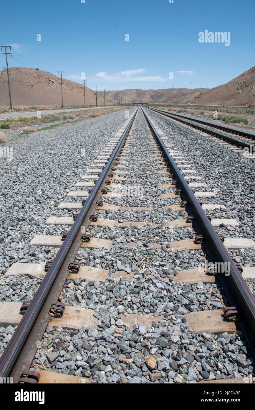 Tehachapi, CA is a windy area and a mecca for wind turbines Stock Photo ...
