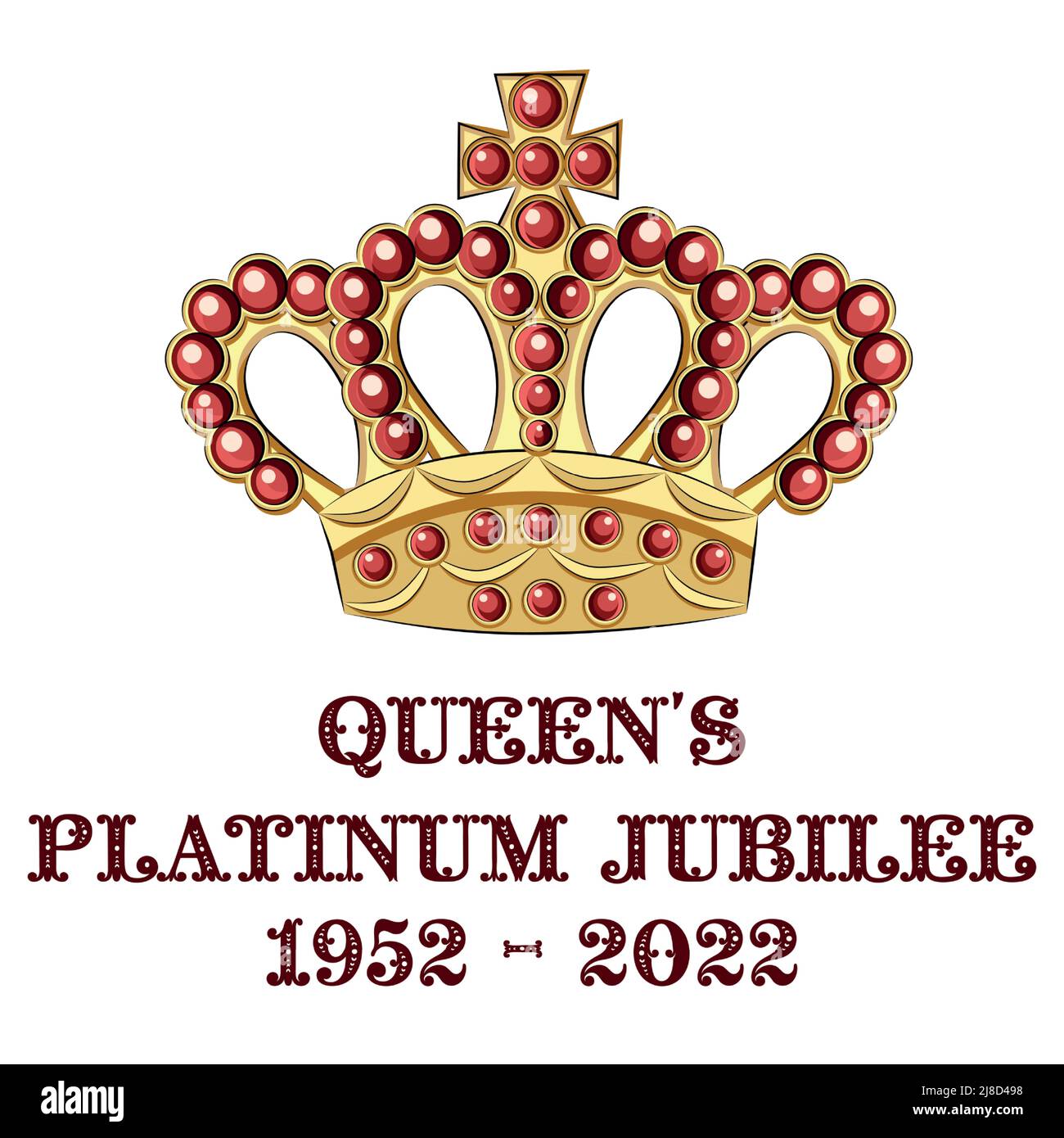 Queen Elizabeth Platinum Jubilee Crown Celebration Poster, Reigning 70 ...
