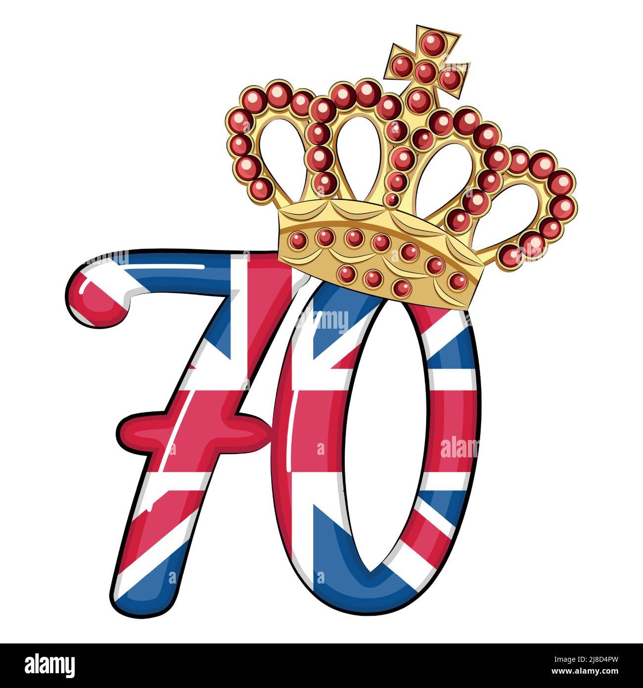Queen Elizabeth's Platinum Jubilee celebration poster against the ...