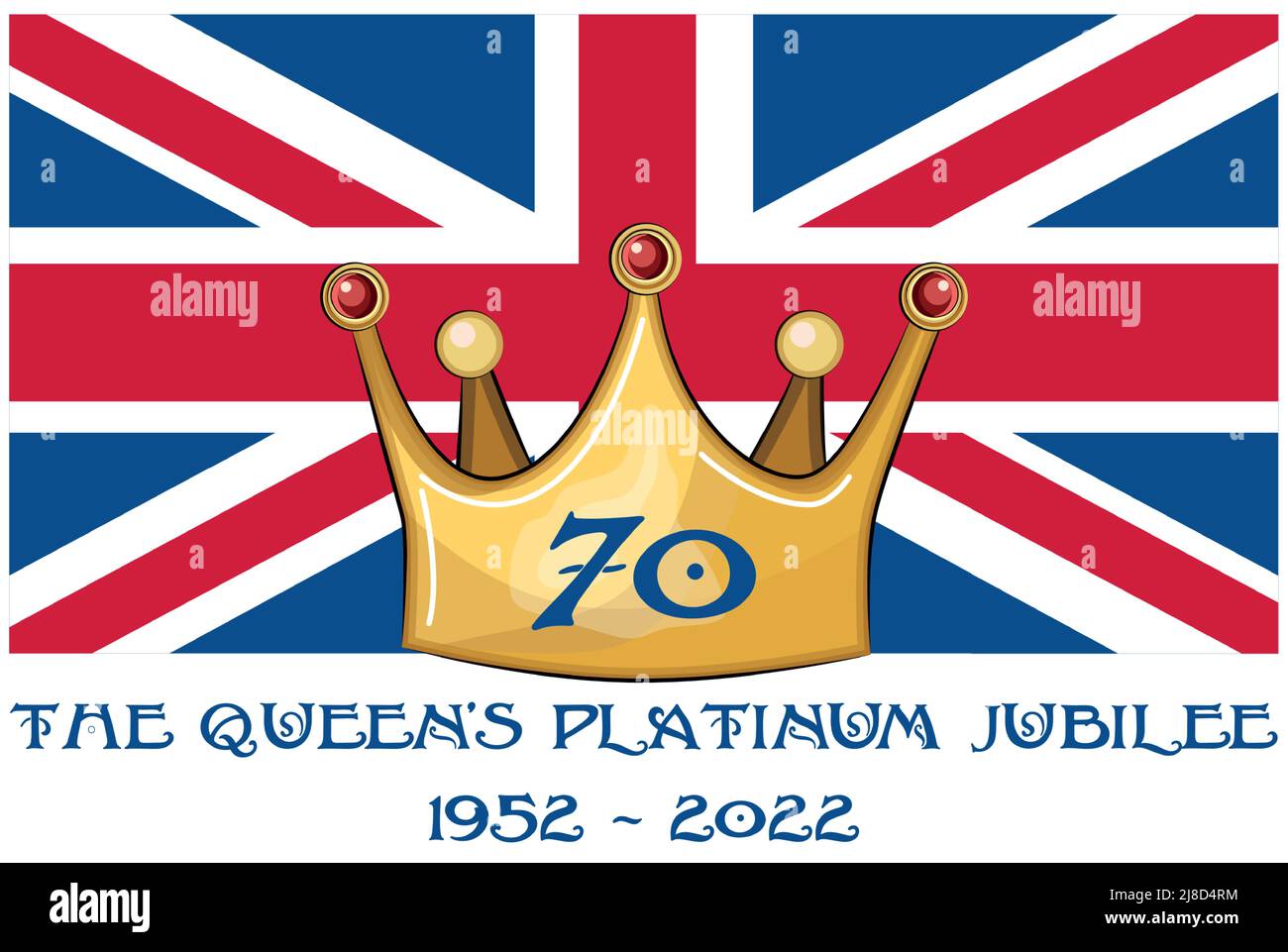 Queen Elizabeth's Platinum Jubilee Crown Celebration Poster with the ...