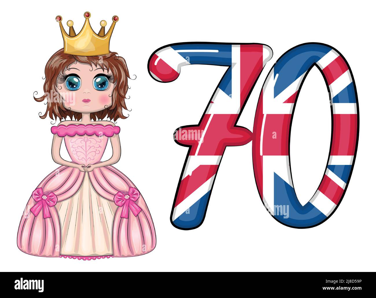 Queen Elizabeth Platinum Jubilee celebration poster. Queen reigns for ...