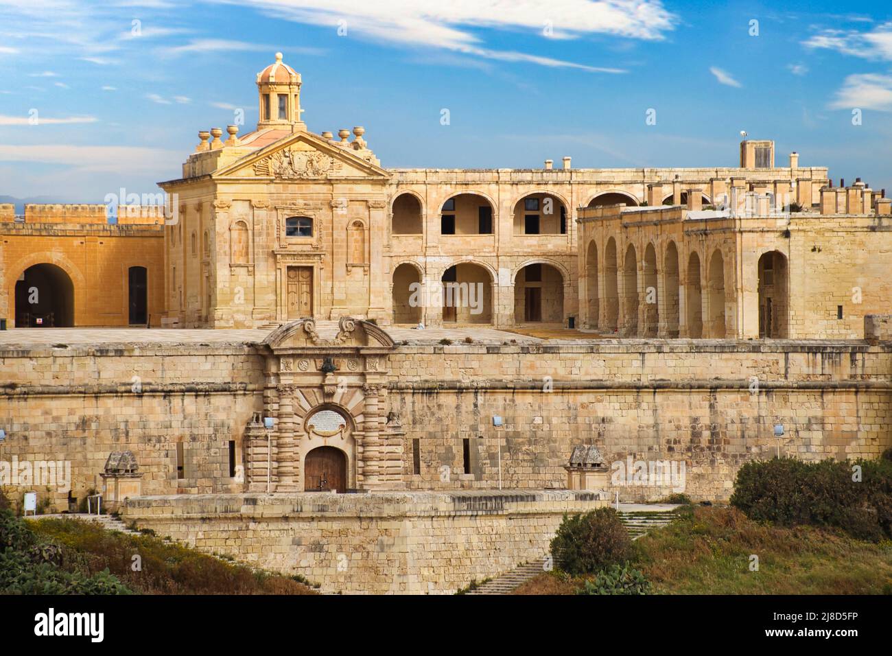 View of Fort Manoel from La Valletta Stock Photo - Alamy