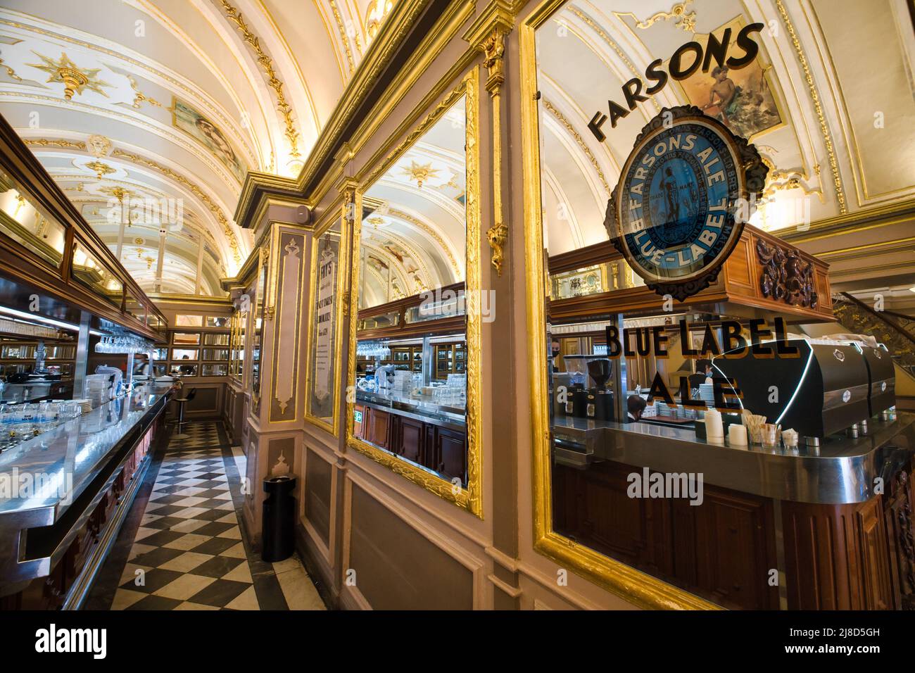 Interior view of the historic Caffé Cordina in La Valletta Stock Photo ...