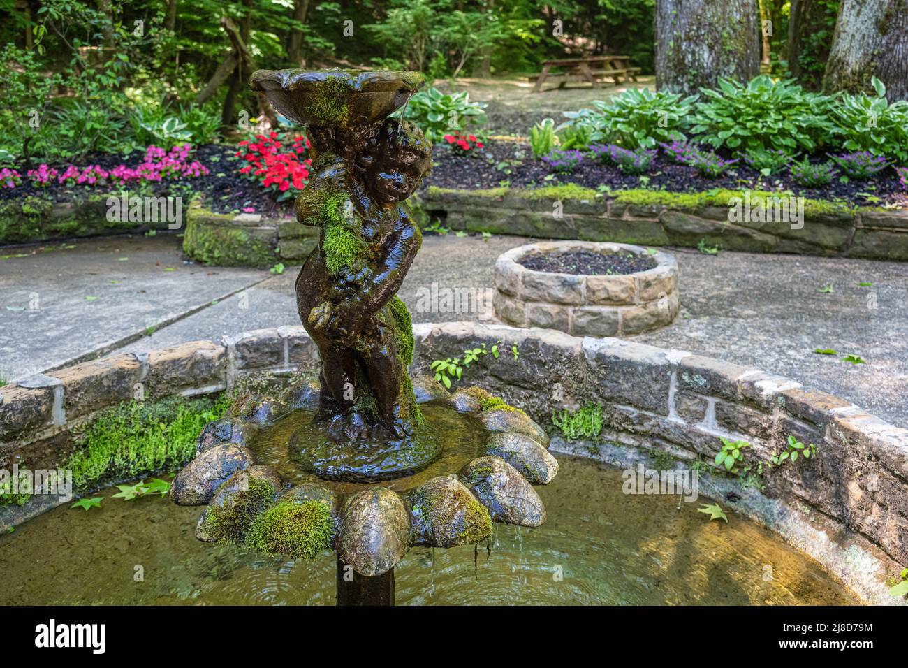 Springtime garden at Natural Bridge Park in Natural Bridge, Alabama ...