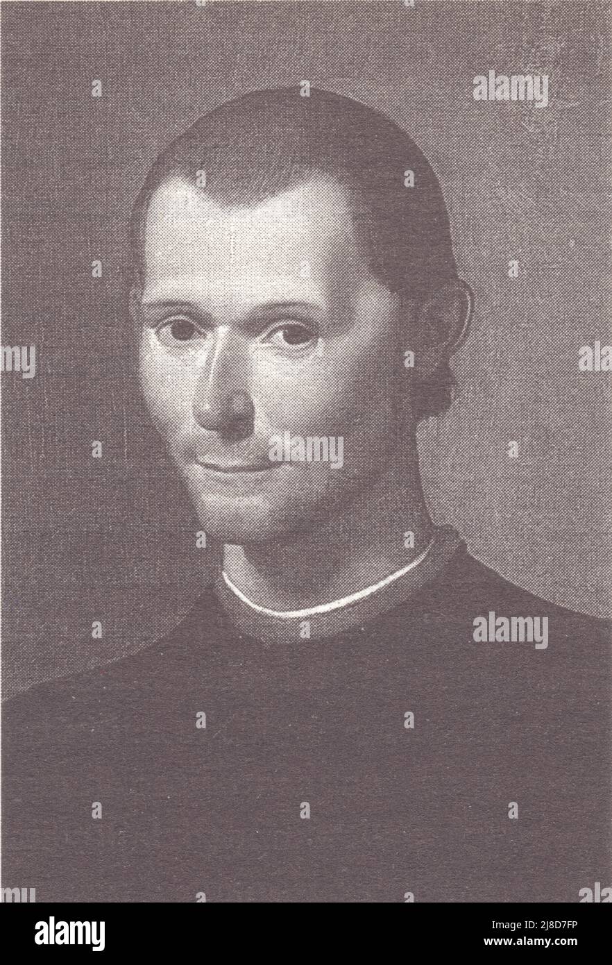NICCOLO MACHIAVELLI IN THE PORTRAIT BY SANTI DI TITO AT THE PALAZZO ...