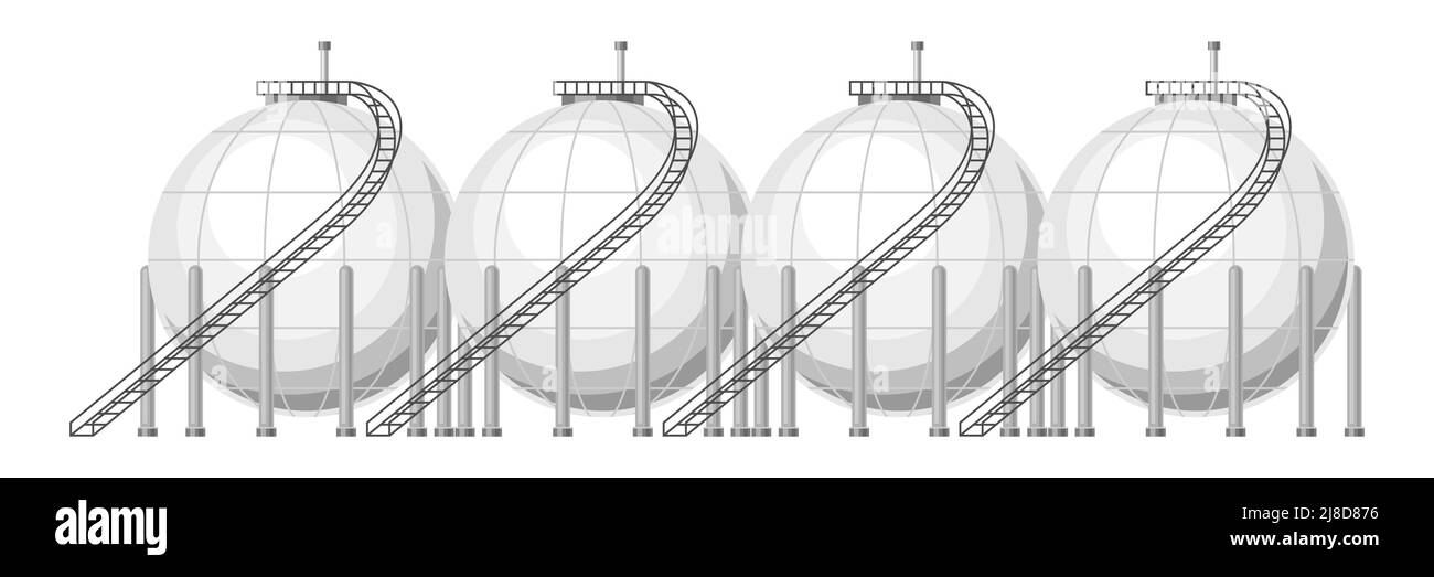 Illustration of natural gas storage facility. Industrial and business ...