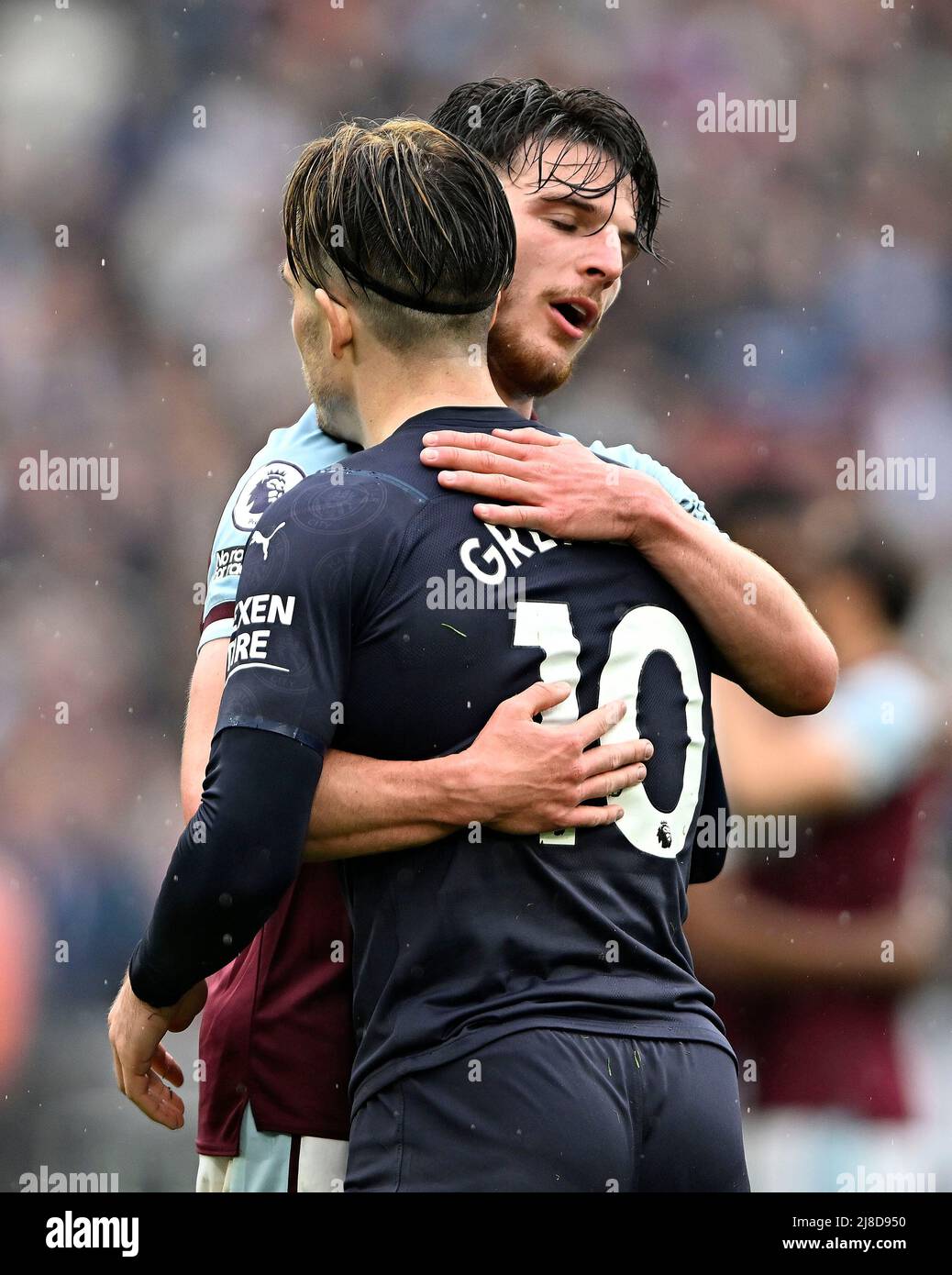 London UK 15th May 2022. Jack Grealish (Manchester City) and Declan ...