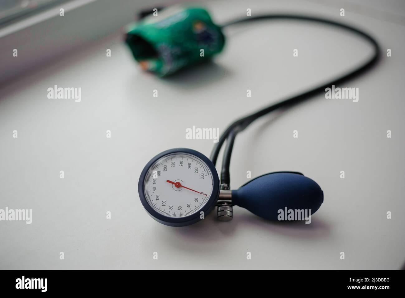 Tonometer on a background. Diagnostic device for determining blood ...