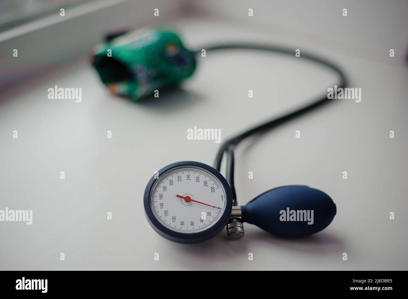 Tonometer on a background. Diagnostic device for determining blood ...