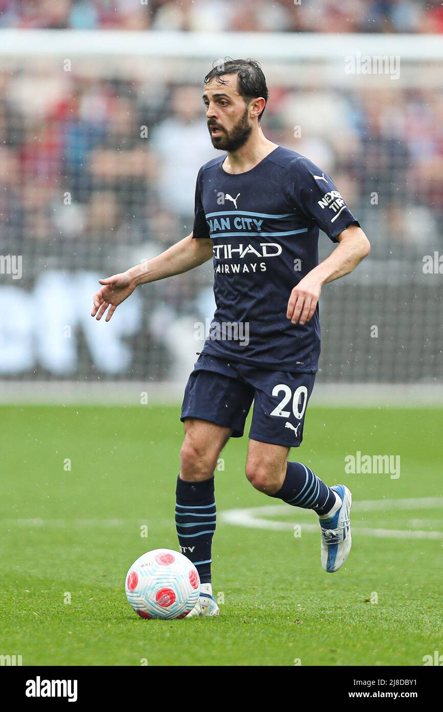 London, England, 15th May 2022. Bernardo Silva of Manchester City in ...