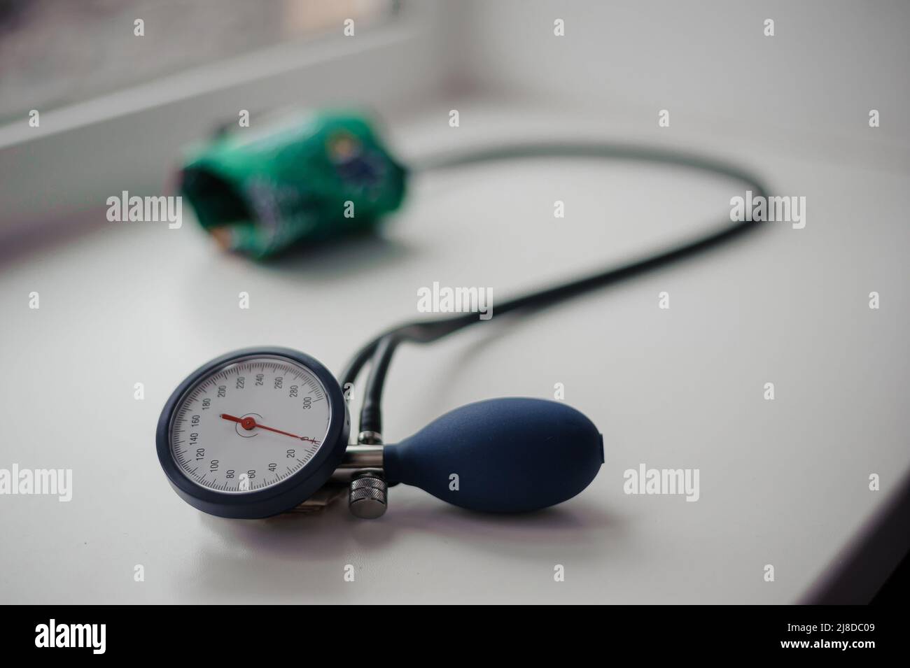 Tonometer on a background. Diagnostic device for determining blood ...