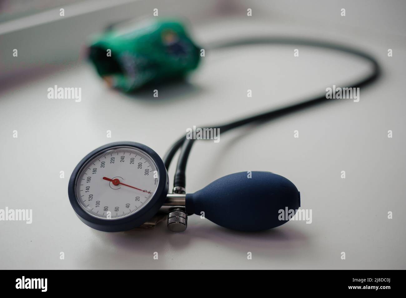Tonometer on a background. Diagnostic device for determining blood ...