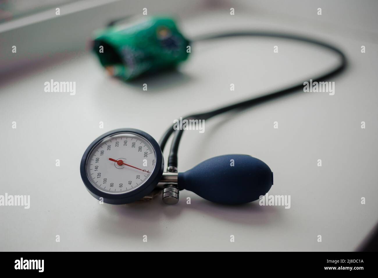 Tonometer on a background. Diagnostic device for determining blood ...