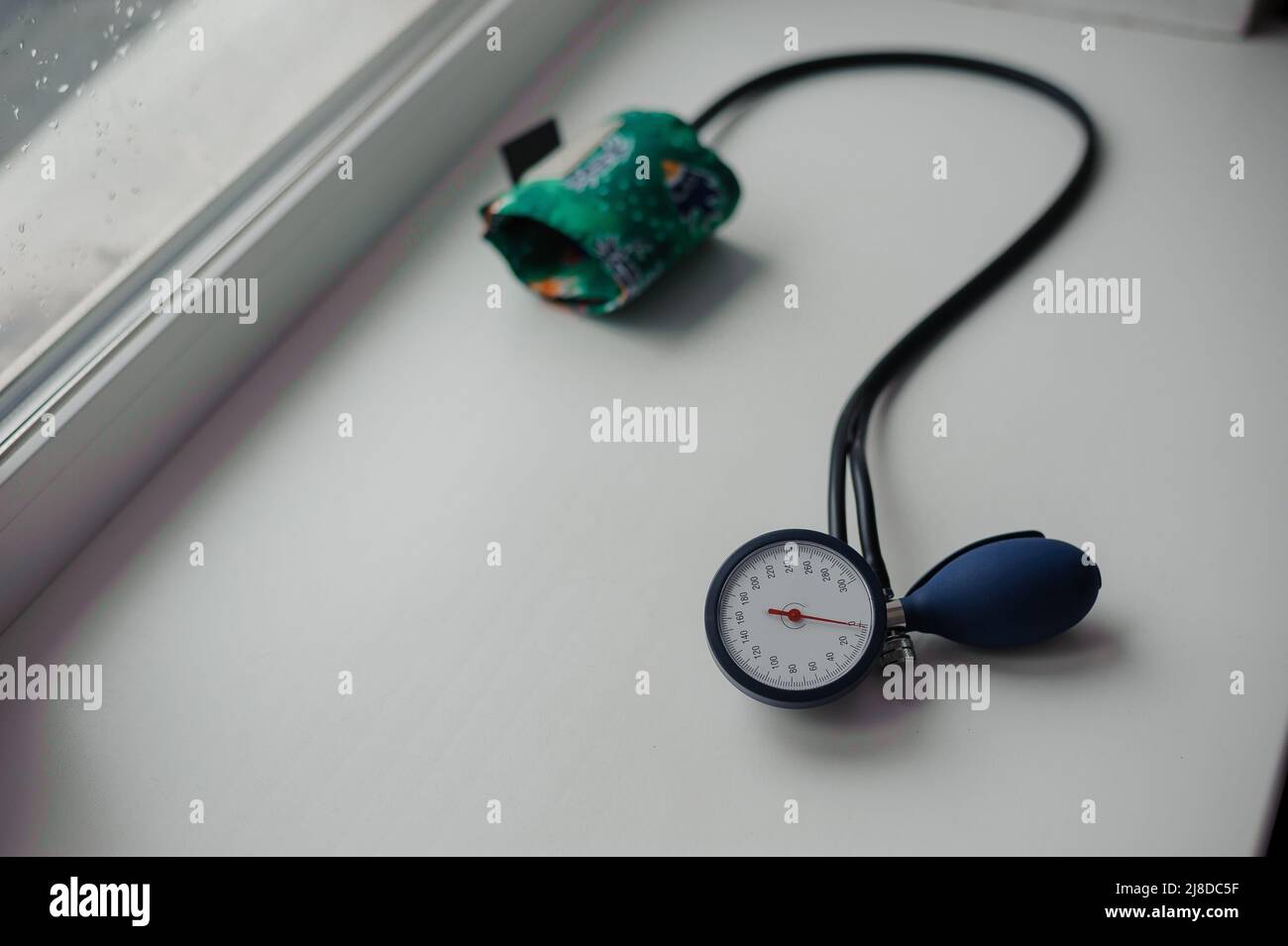 Tonometer on a background. Diagnostic device for determining blood ...