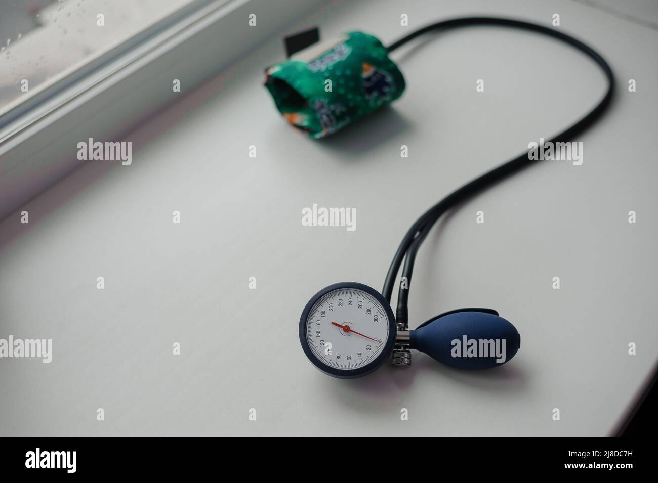 Tonometer on a background. Diagnostic device for determining blood ...