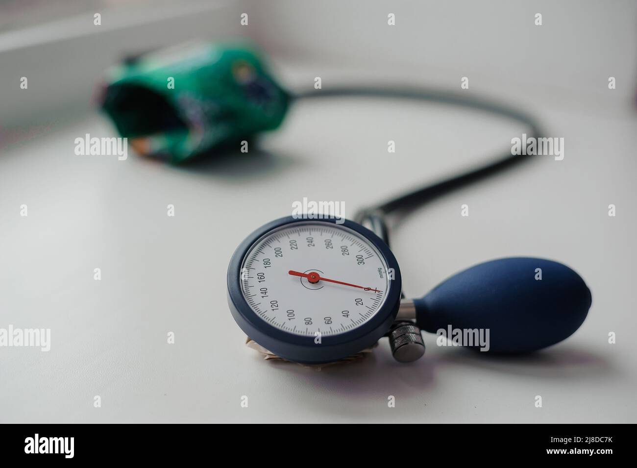 Tonometer on a background. Diagnostic device for determining blood ...