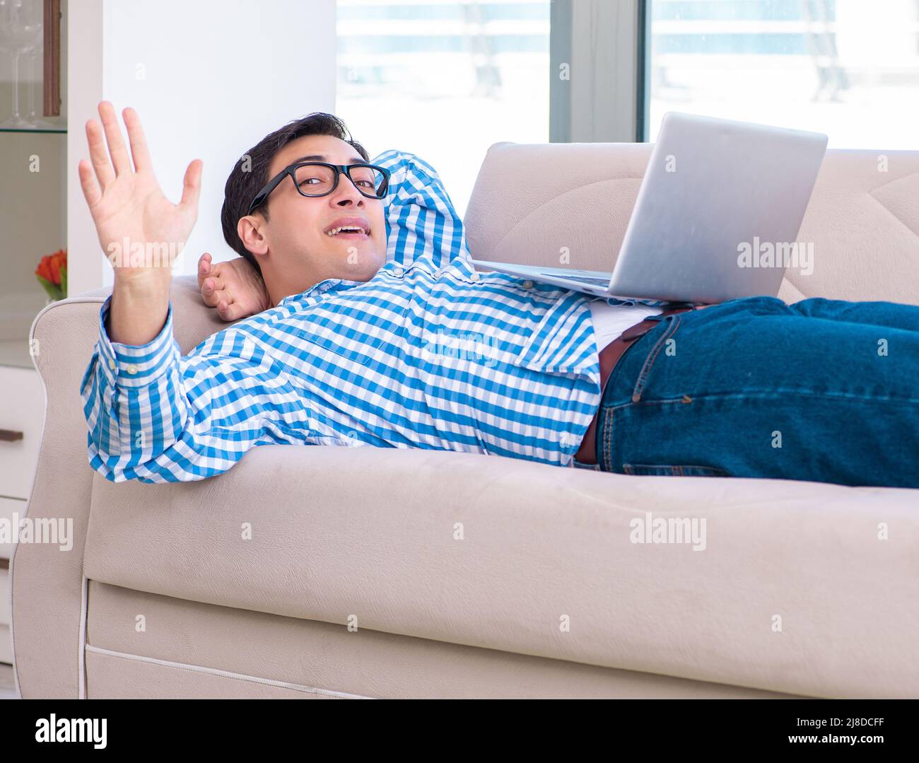 The student doing distance mba online training Stock Photo - Alamy