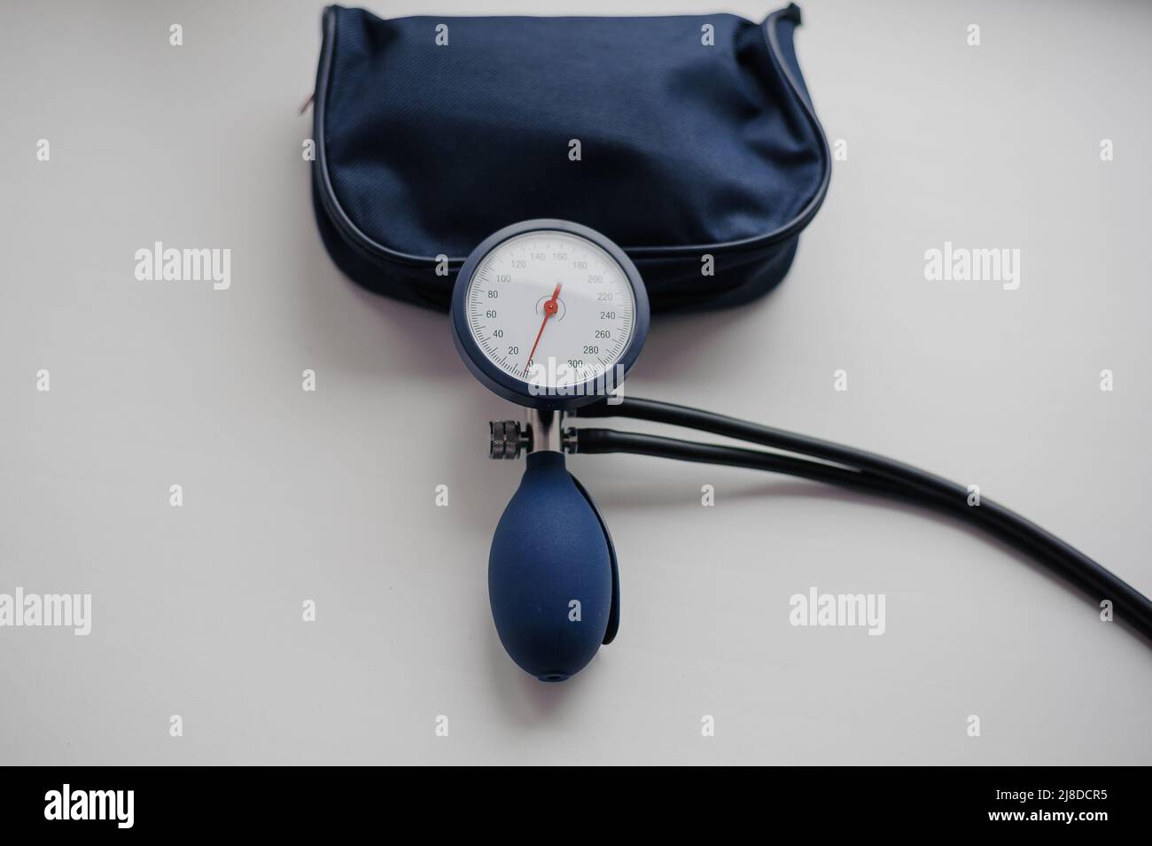 Tonometer on a white background. Diagnostic device for determining ...