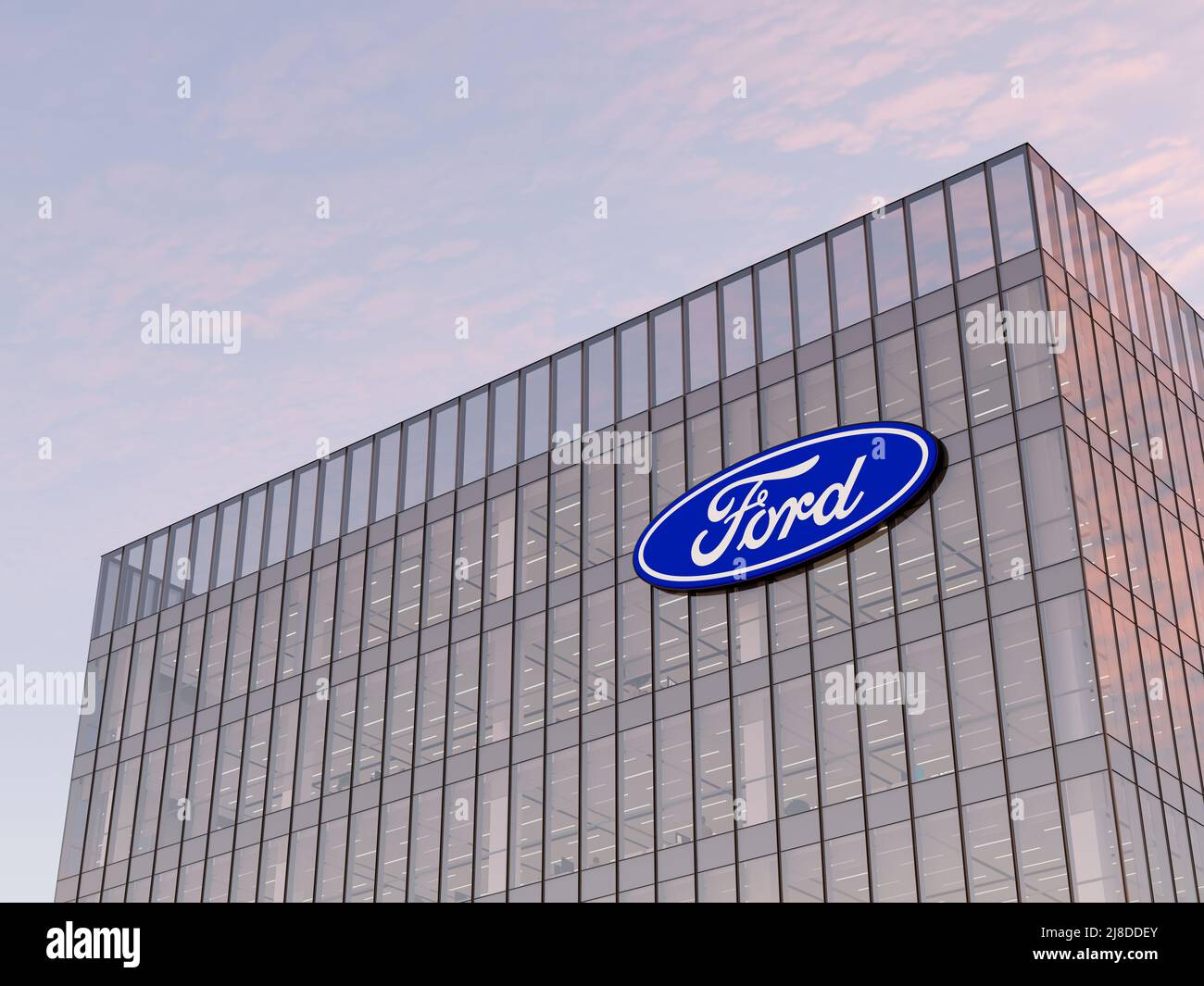 Dearborn, Michigan, USA. May 2, 2022. Editorial Use Only, 3D CGI. Ford ...