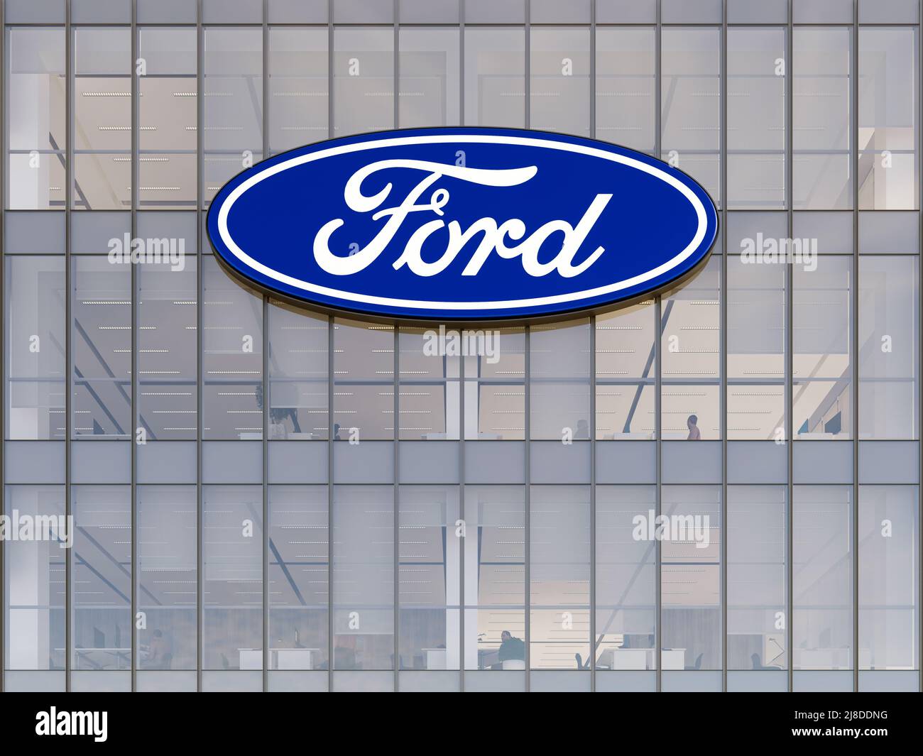 Dearborn, Michigan, USA. May 2, 2022. Editorial Use Only, 3D CGI. Ford ...