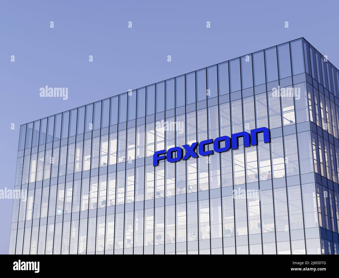Taipei, Taiwan. May 2, 2022. Editorial Use Only, 3D CGI. Foxconn Hon ...