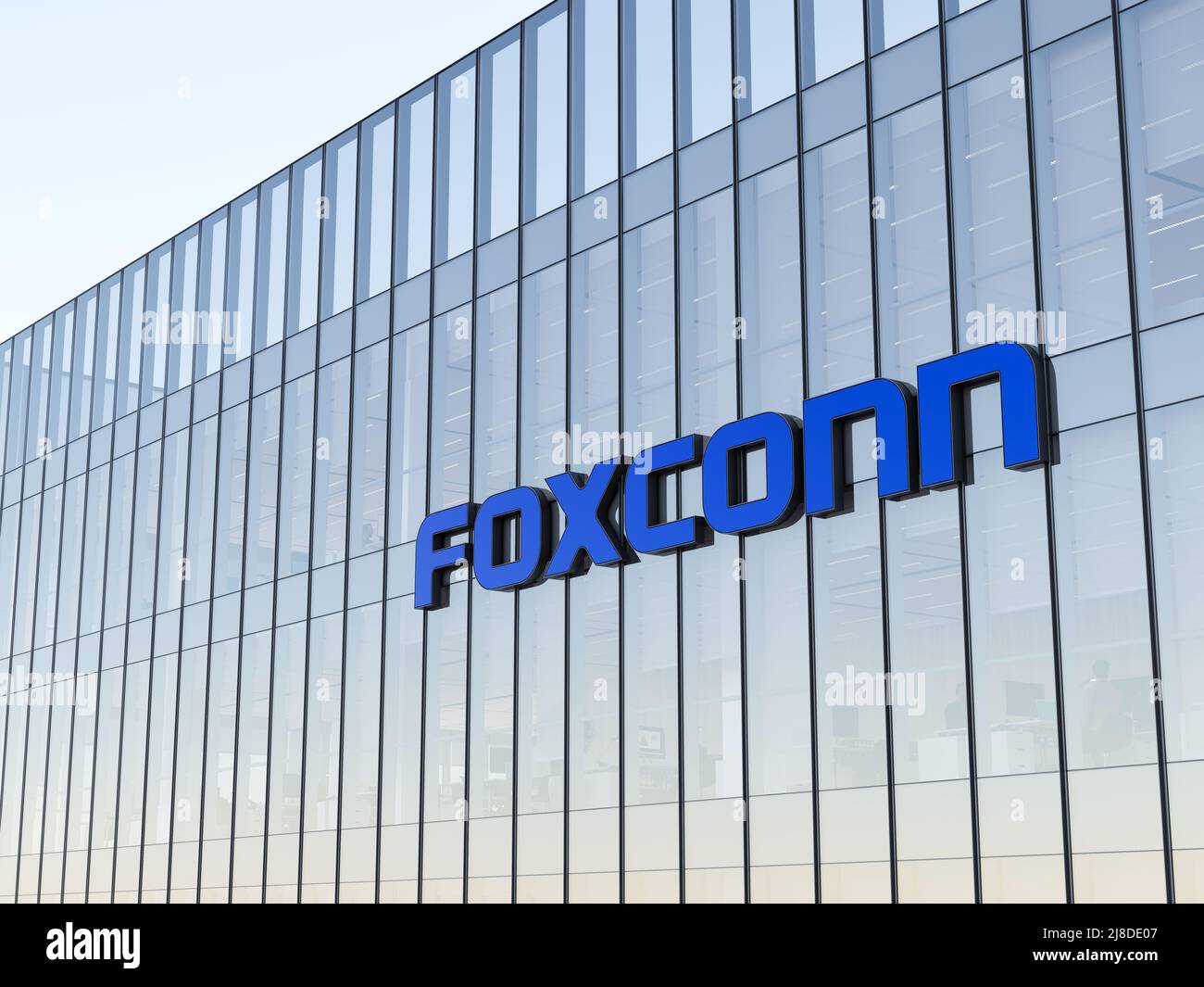 Taipei, Taiwan. May 2, 2022. Editorial Use Only, 3D CGI. Foxconn Hon ...