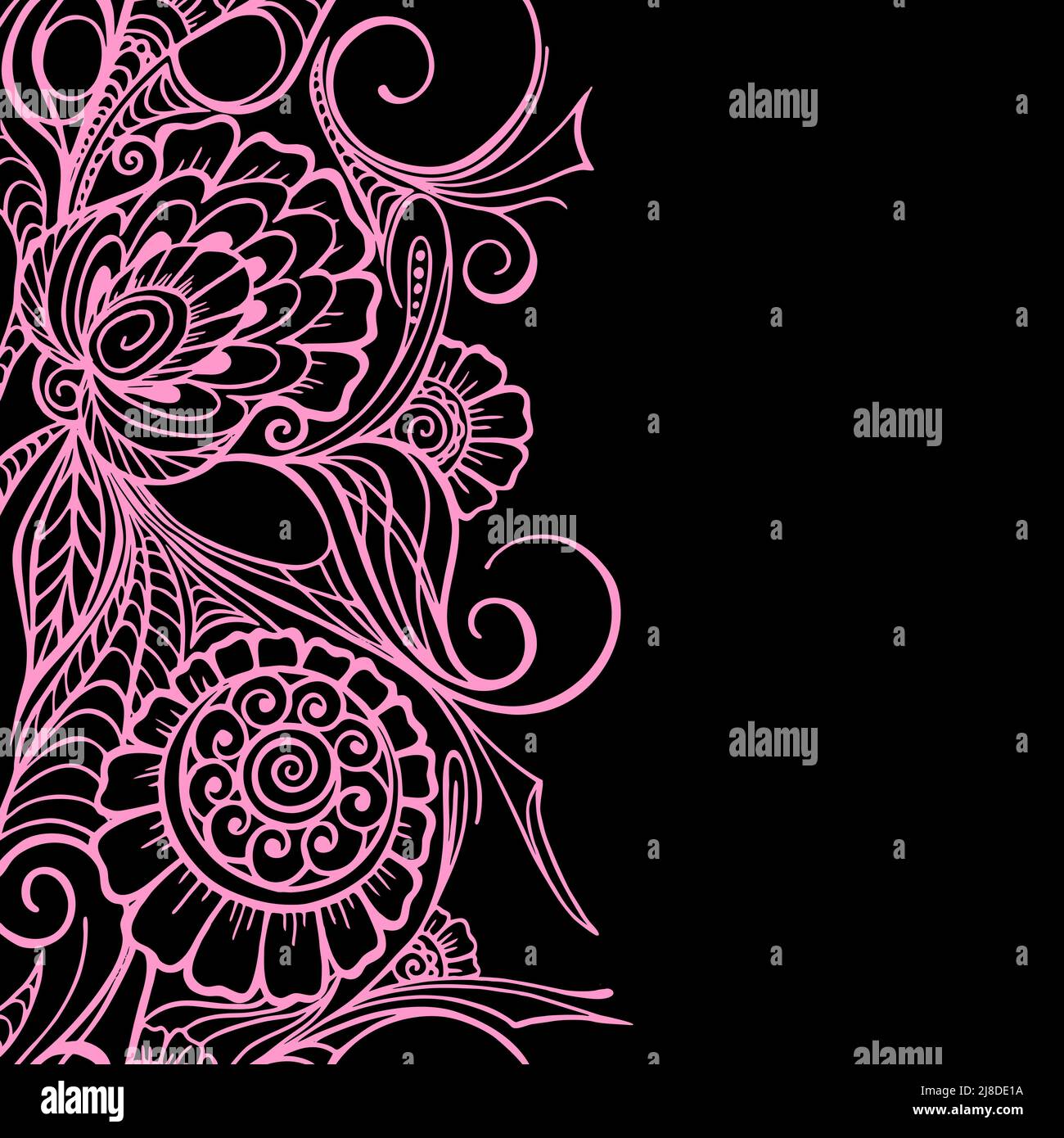 Black And Pink Border Design