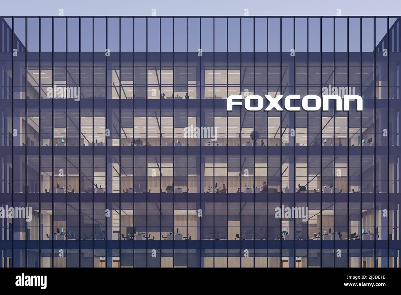 Taipei, Taiwan. May 2, 2022. Editorial Use Only, 3D CGI. Foxconn Hon ...