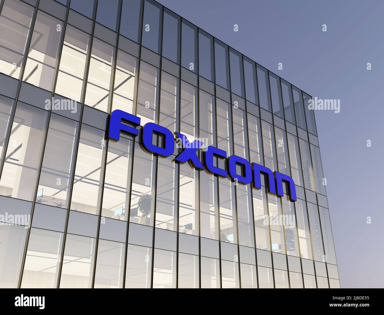 Taipei, Taiwan. May 2, 2022. Editorial Use Only, 3D CGI. Foxconn Hon ...