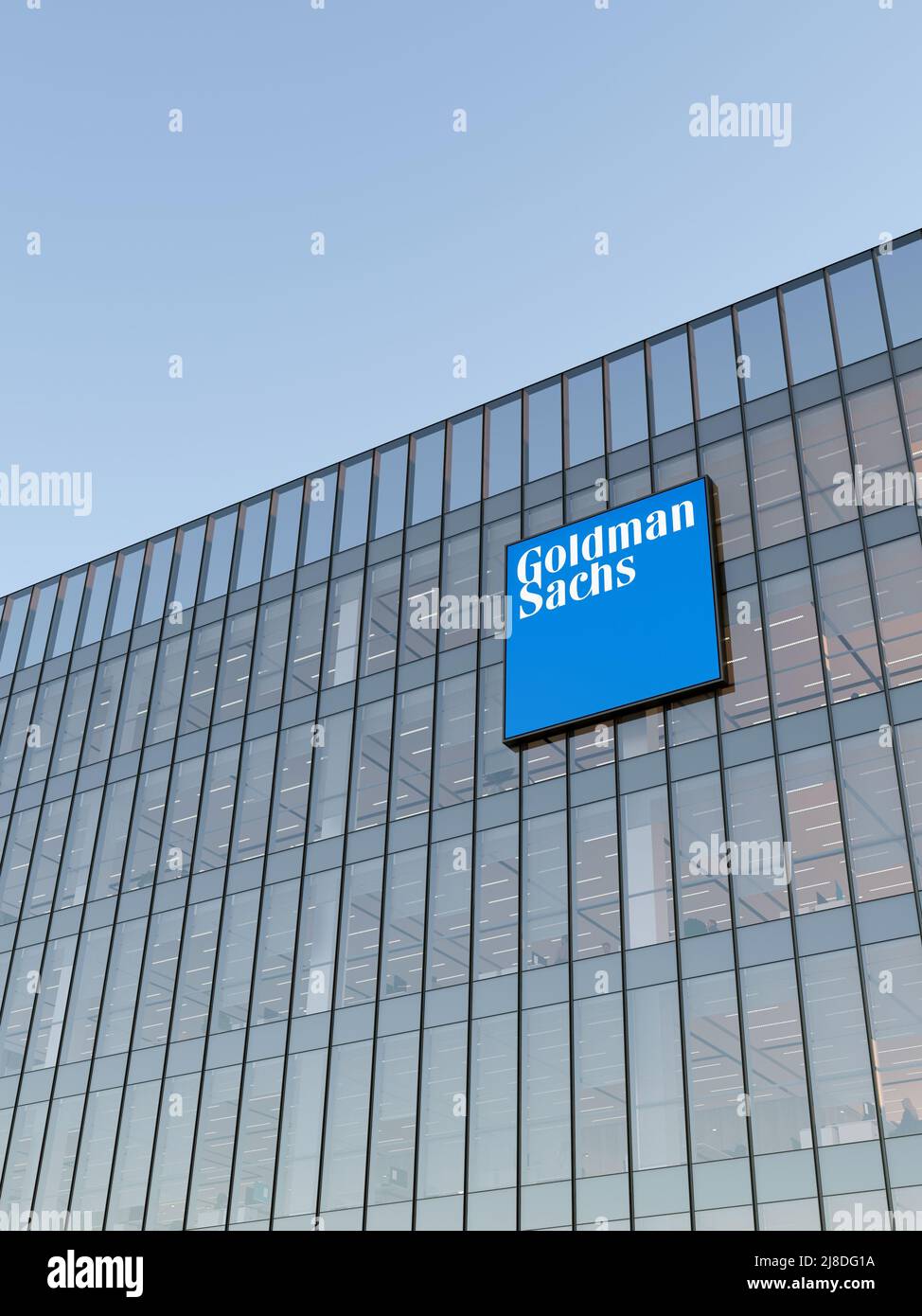 New York, NY, USA. May 2, 2022. Editorial Use Only, 3D CGI. Goldman ...