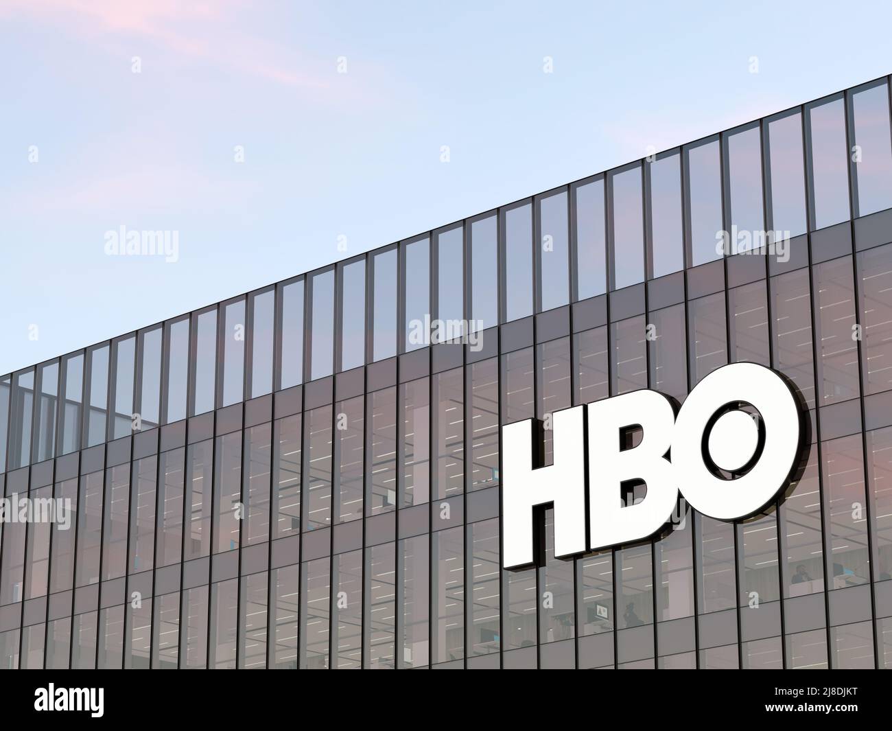 New York, NY, USA. May 2, 2022. Editorial Use Only, 3D CGI. HBO Signage ...