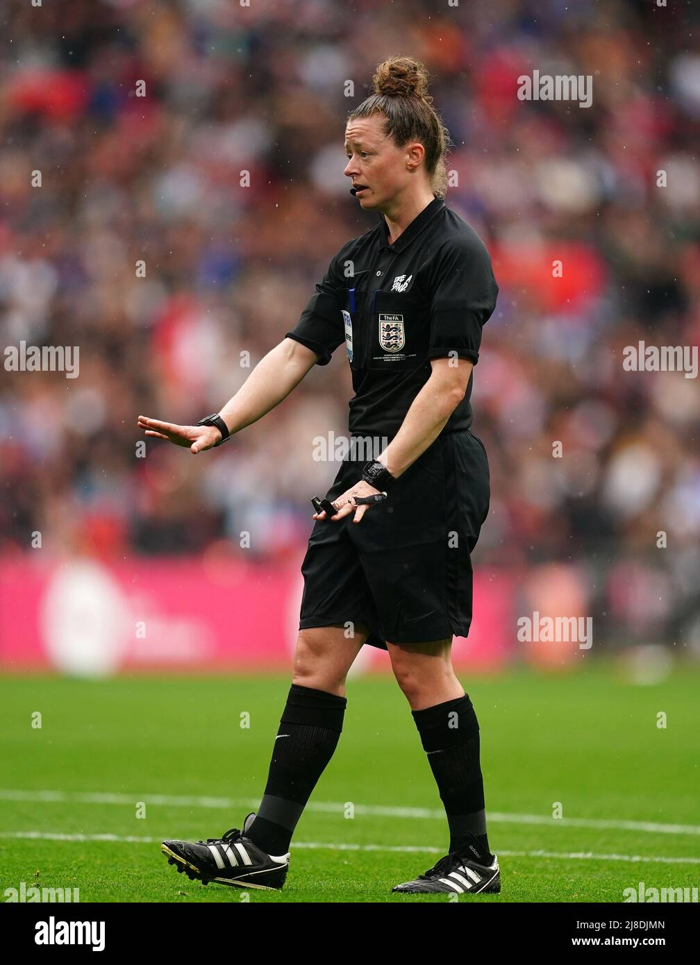 Match referee Kirsty Dowle during the Vitality Women's FA Cup Final at ...