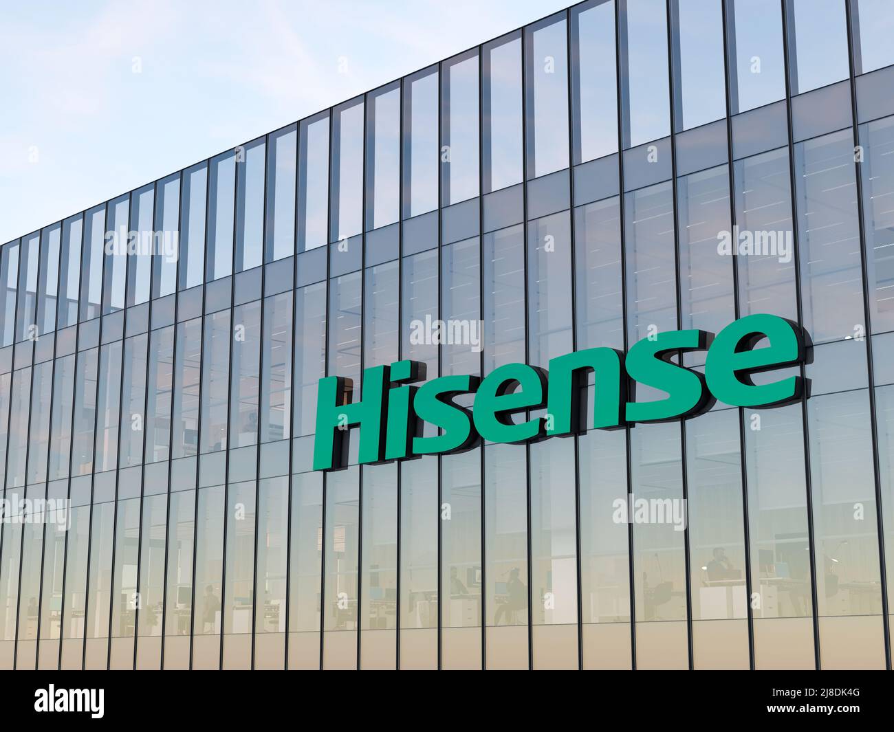 Qingdao, China, USA. May 2, 2022. Editorial Use Only, 3D CGI. Hisense ...