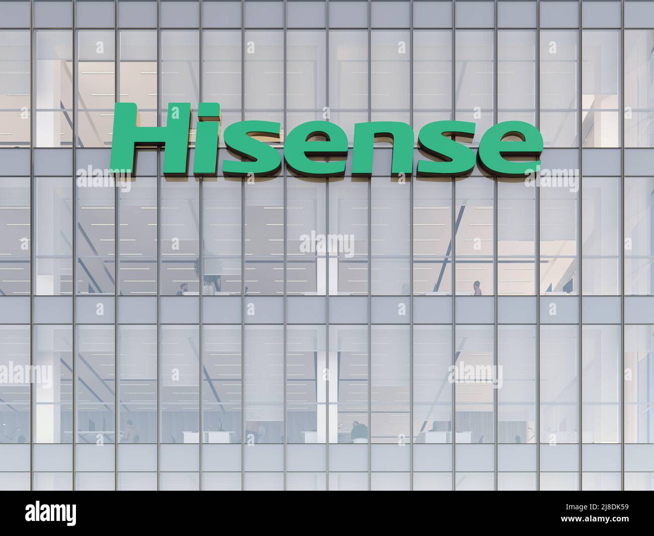 Qingdao, China, USA. May 2, 2022. Editorial Use Only, 3D CGI. Hisense ...