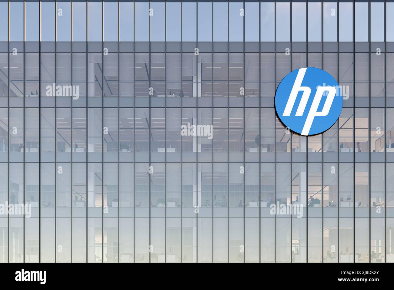 Palo Alto, CA, USA. May 2, 2022. Editorial Use Only, 3D CGI. HP Hewlett ...