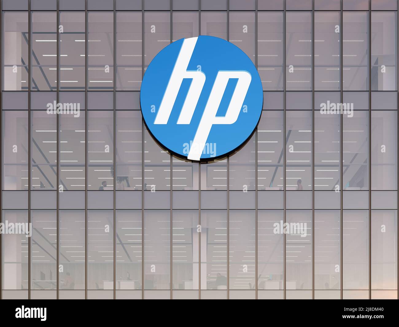 Palo Alto, CA, USA. May 2, 2022. Editorial Use Only, 3D CGI. HP Hewlett ...