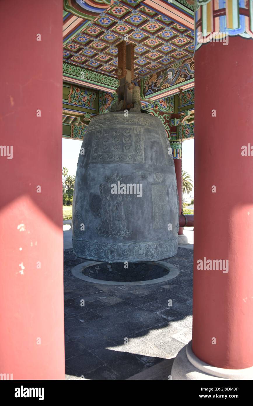 San Pedro, CA. USA 2/28/2022. Korean Friendship Bell. Donated 1976 by ...