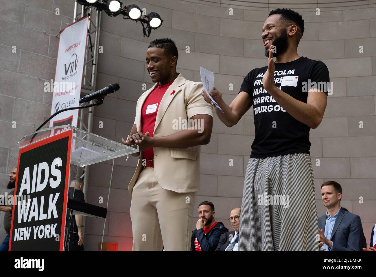 New York, USA. 15th May, 2022. L. Steven Taylor and Jason Veasey speak ...