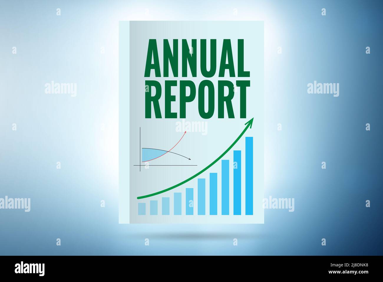 Concept of the company annual report publication Stock Photo - Alamy