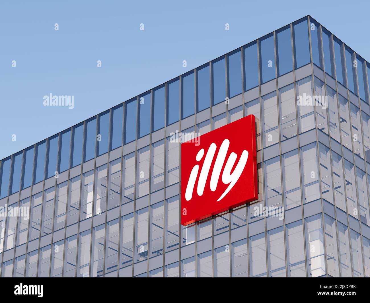 Trieste, Italy. May 2, 2022. Editorial Use Only, 3D CGI. Illy ...