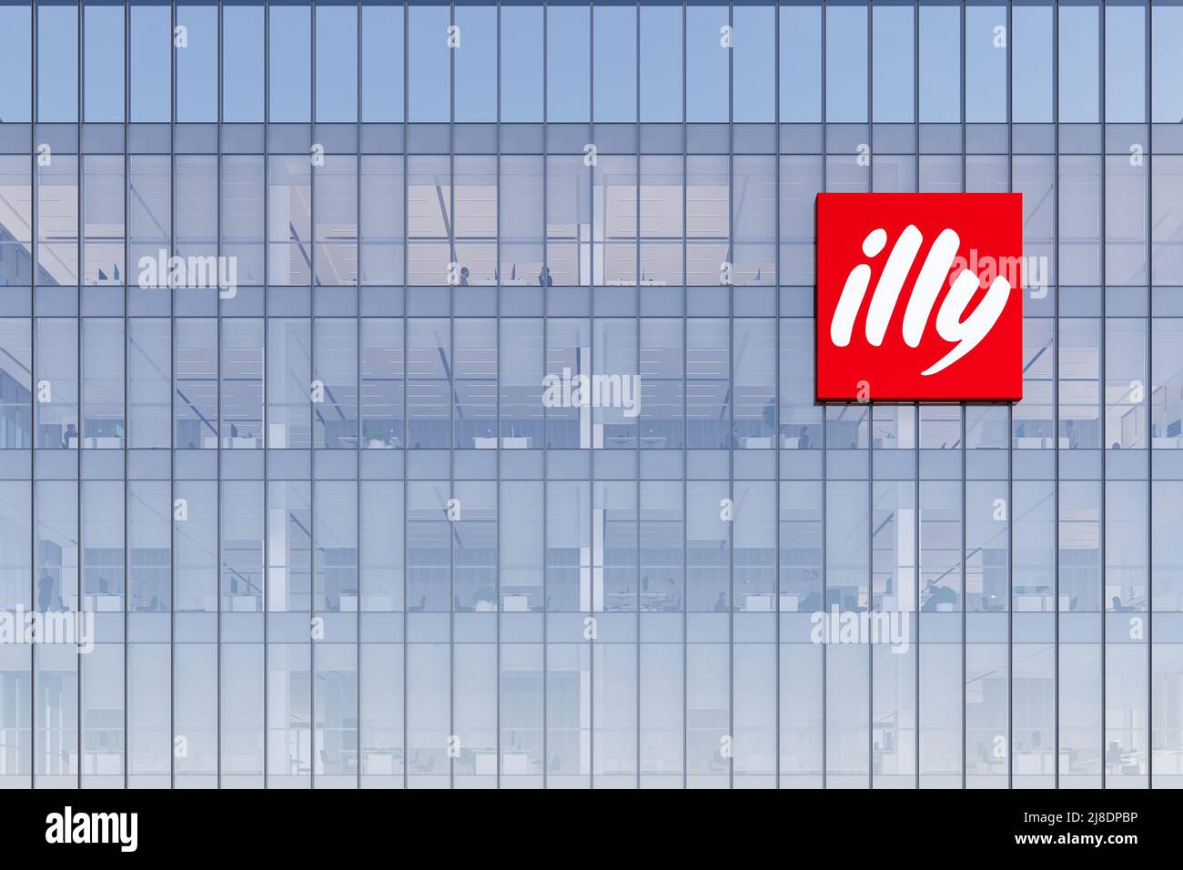 Trieste, Italy. May 2, 2022. Editorial Use Only, 3D CGI. Illy ...