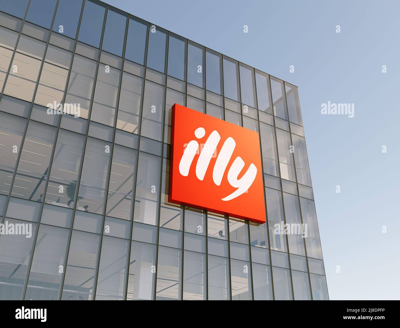 Trieste, Italy. May 2, 2022. Editorial Use Only, 3D CGI. Illy ...