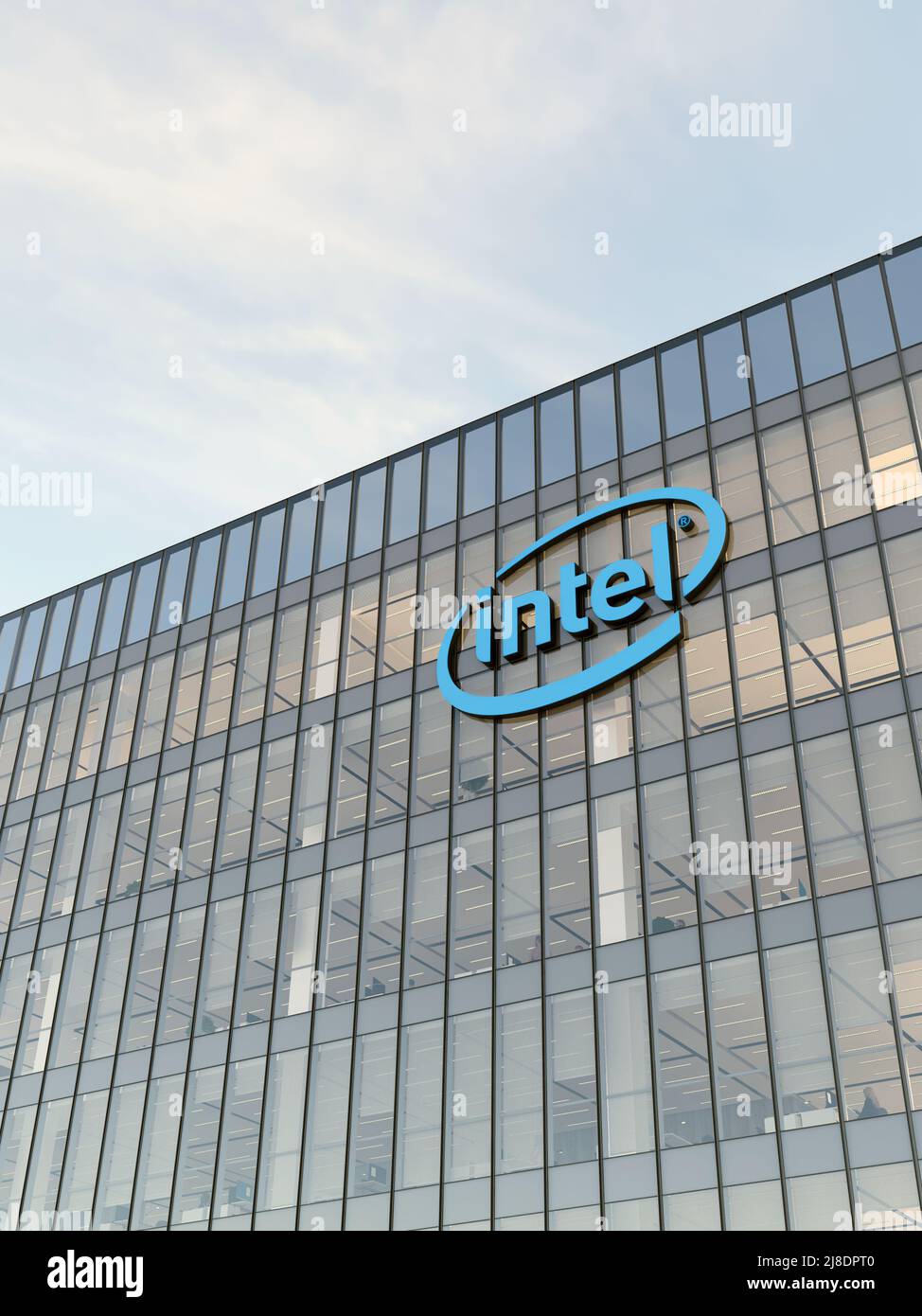 Santa Clara, CA, USA. May 2, 2022. Editorial Use Only, 3D CGI. Intel ...