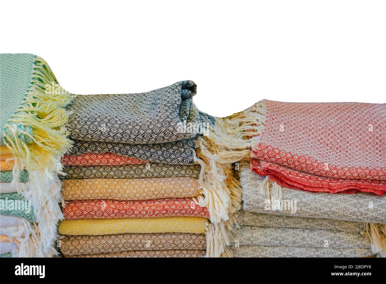 Sale of textiles on the Turkish market Stock Photo - Alamy