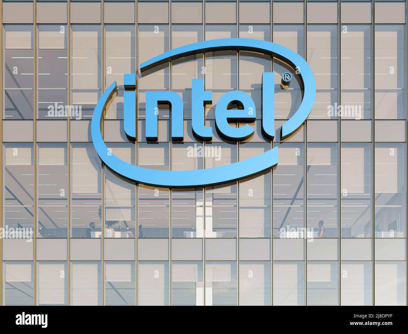 Santa Clara, CA, USA. May 2, 2022. Editorial Use Only, 3D CGI. Intel ...