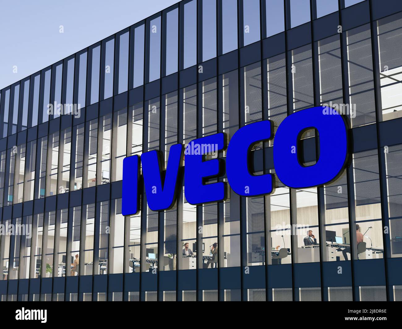 Turin, Italy. May 2, 2022. Editorial Use Only, 3D CGI. Iveco Signage ...