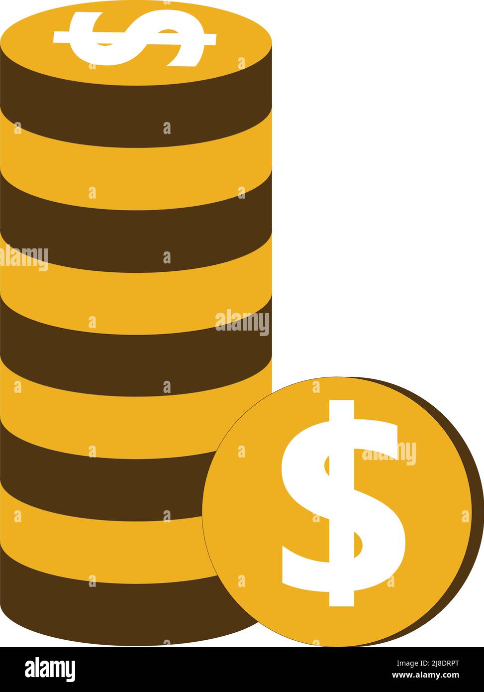 Dollars coin Stock Vector Images - Alamy