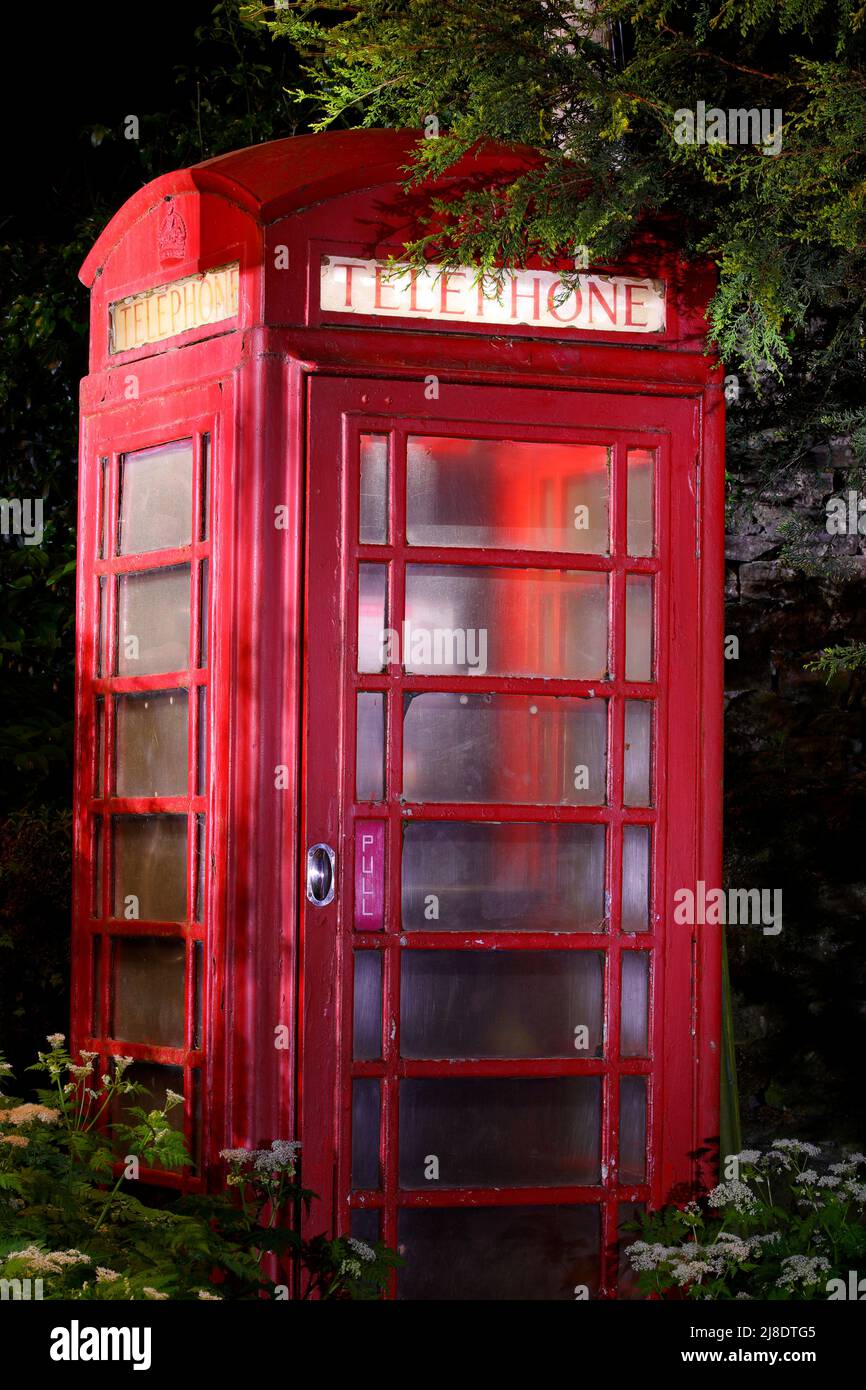 K6 Red Telephone Box at Langcliffe in North Yorkshire,UK Stock Photo ...